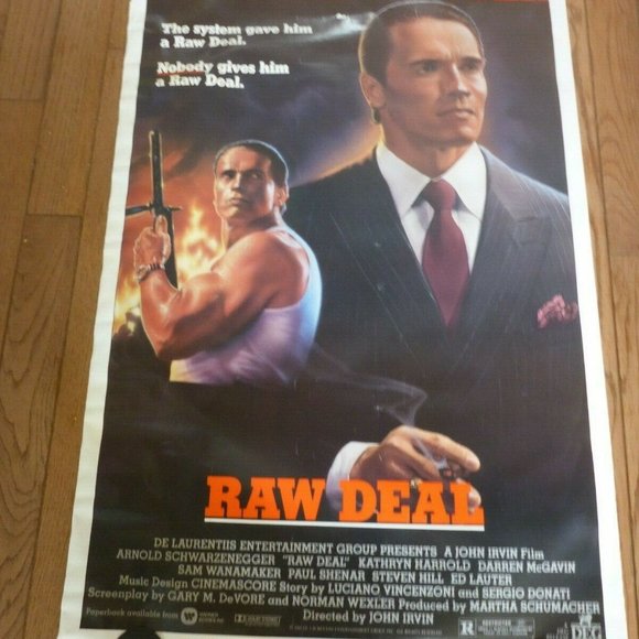 Vintage | Wall Decor | Vintage 986 Arnold Schwarzenegger Raw Deal Movie ...
